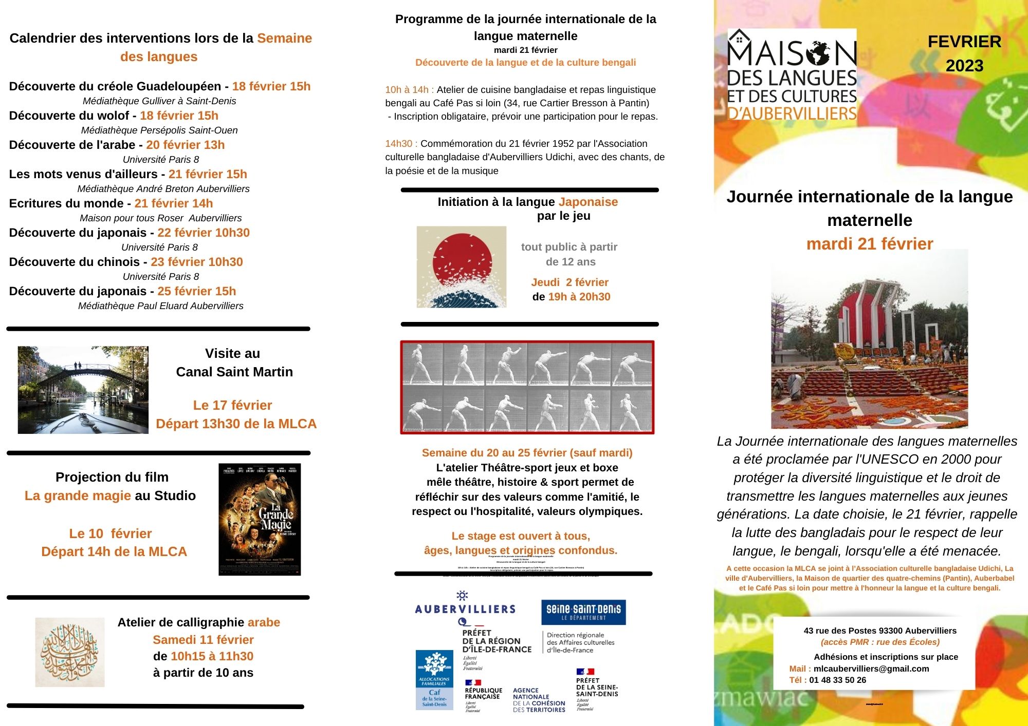 Evènements Mars 2023 – Maison des Langues et des Cultures d'Aubervilliers